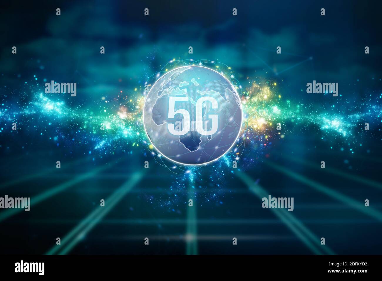 Abstract 5g world map hi-res stock photography and images - Alamy