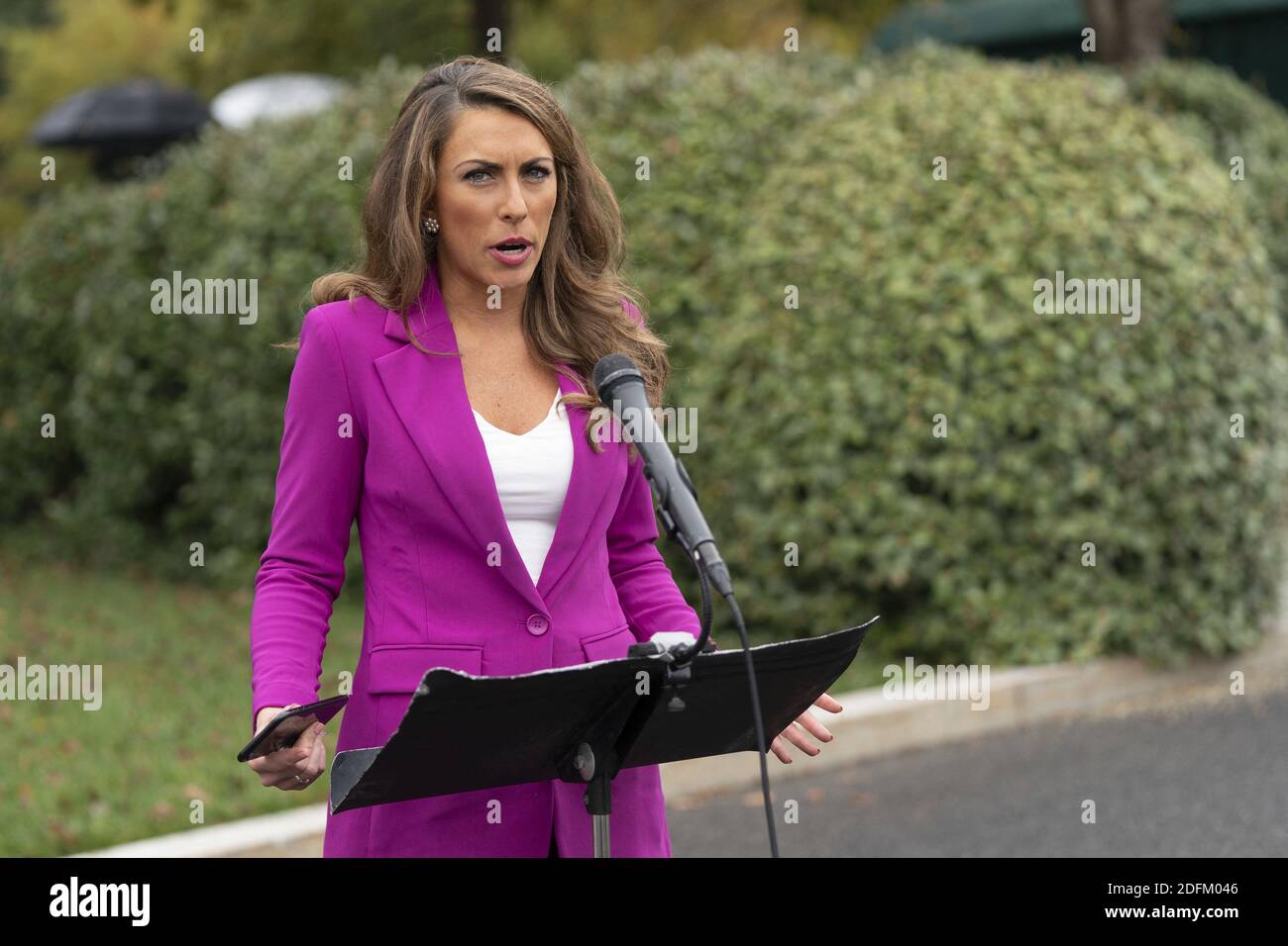 White House Director of Strategic Communications Alyssa Farah speaks to ...