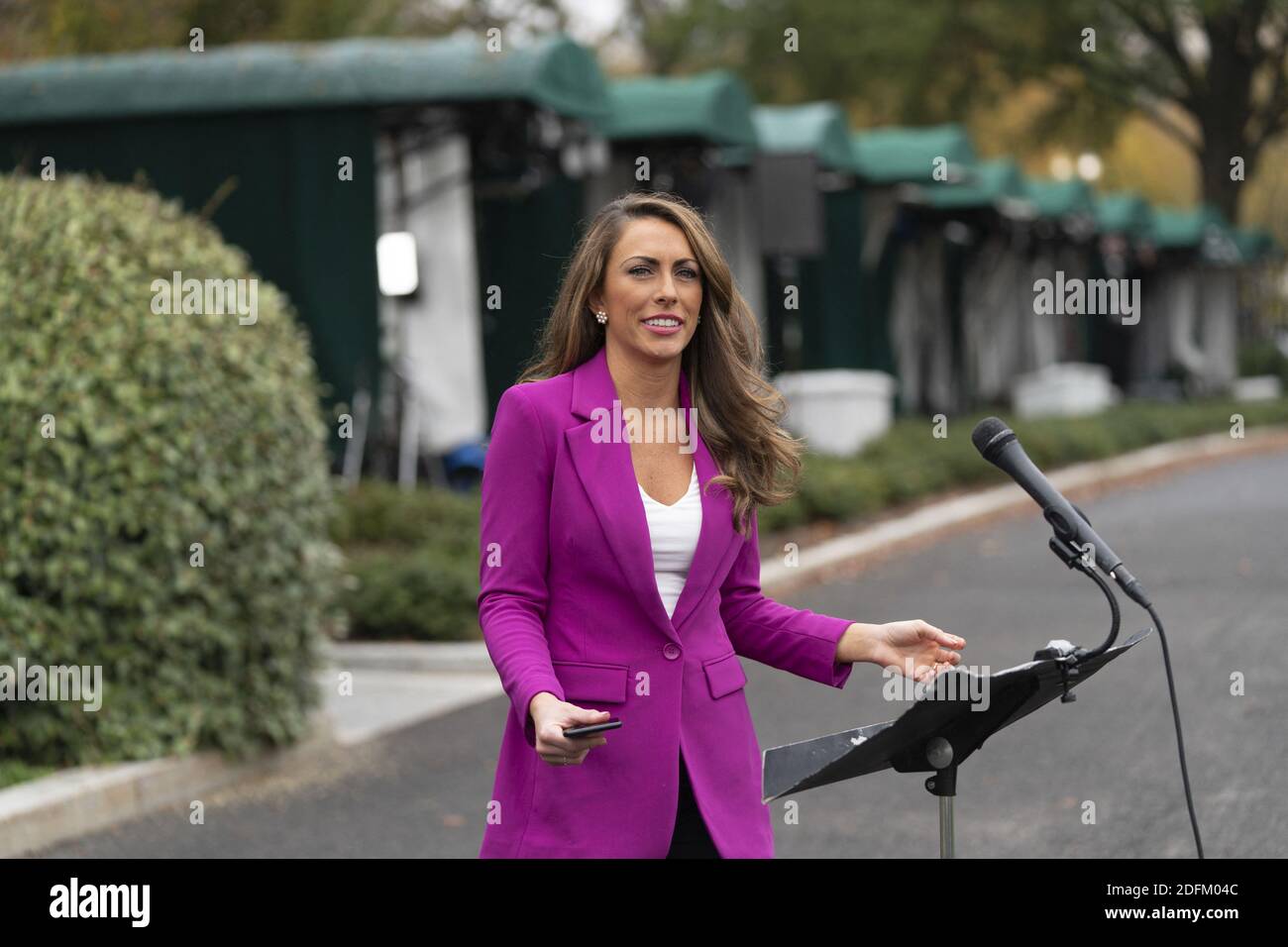 White House Director of Strategic Communications Alyssa Farah speaks to ...