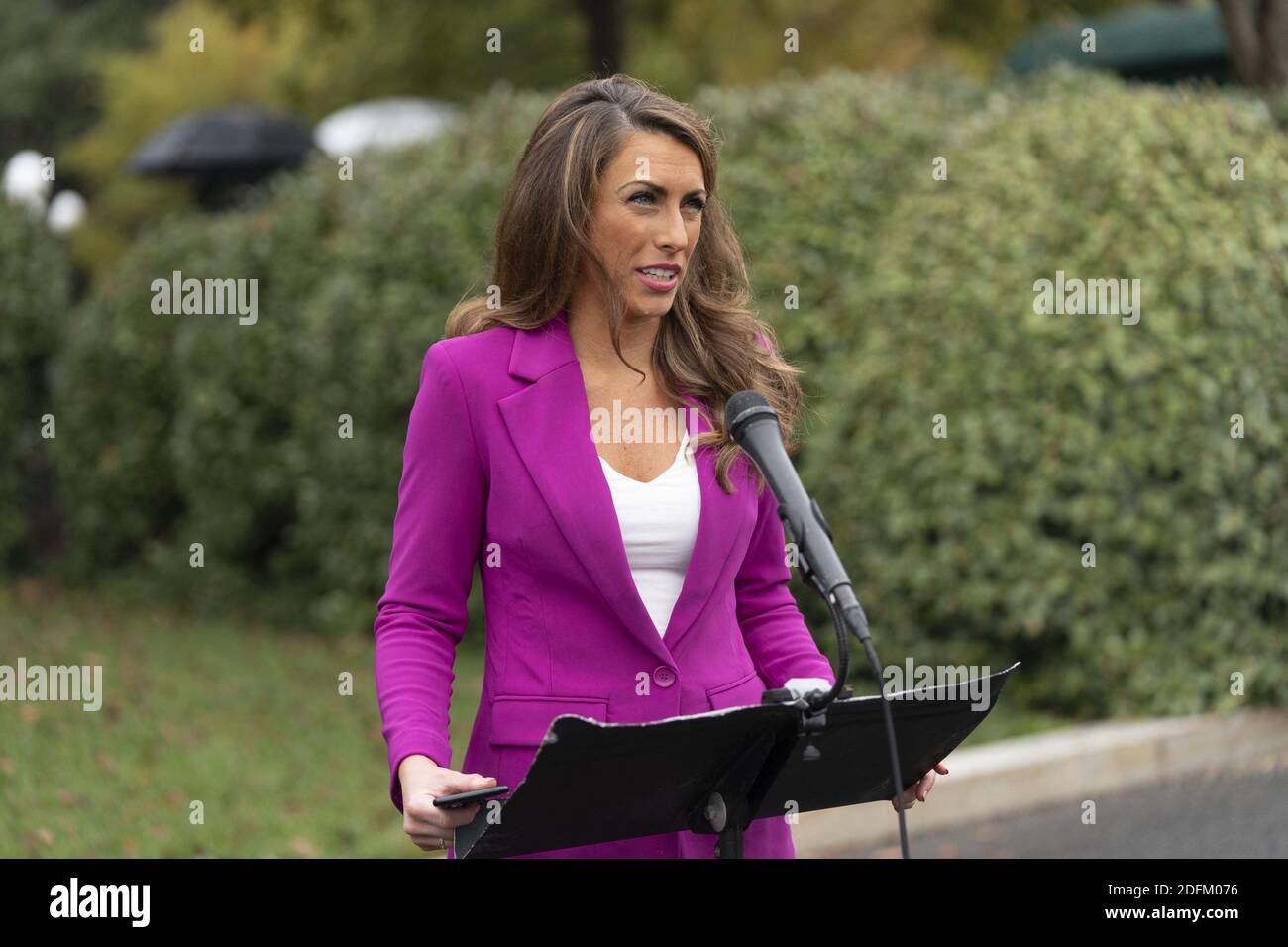 White House Director of Strategic Communications Alyssa Farah speaks to ...