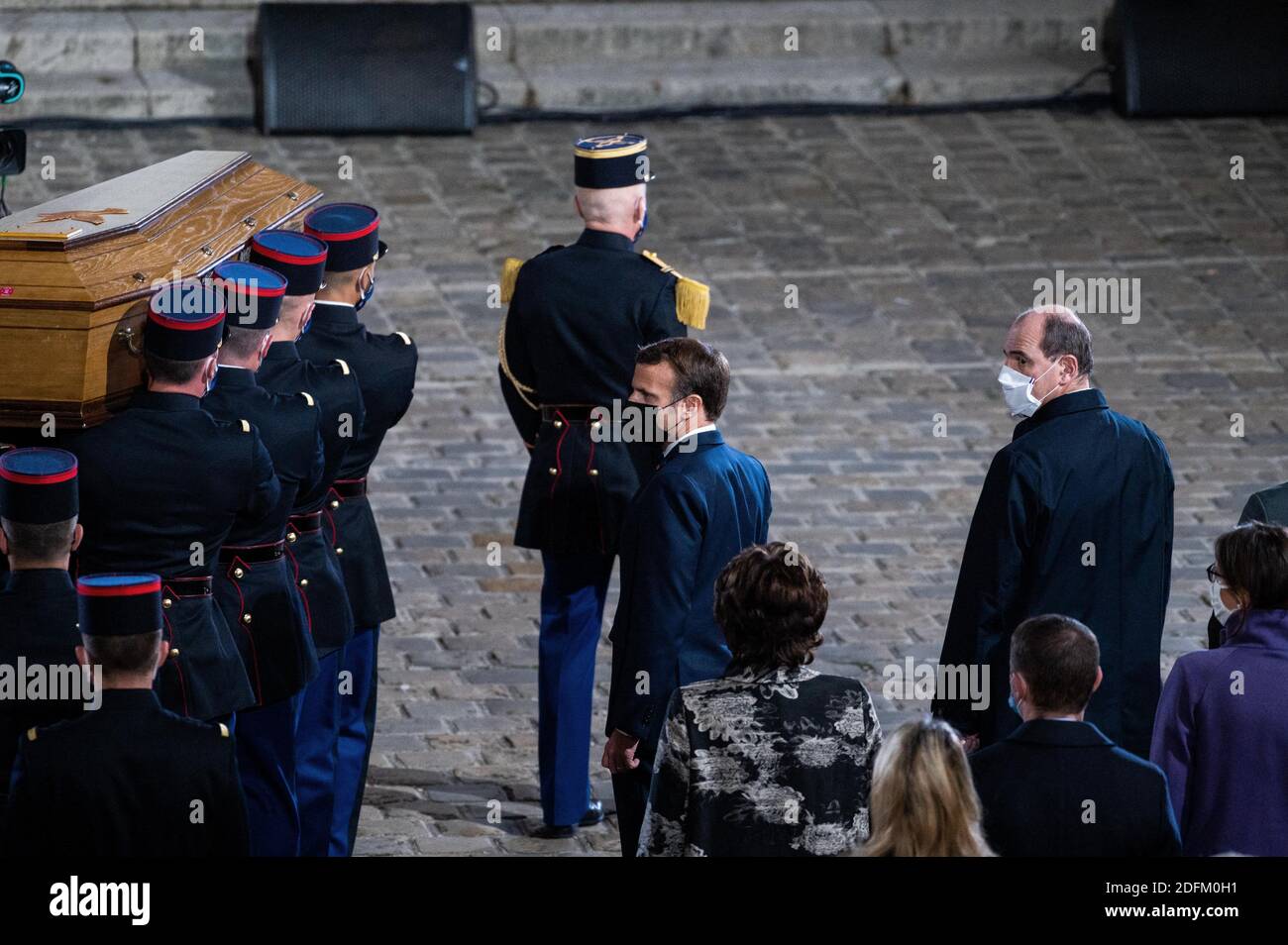 French Republican guards carry Samuel Paty's coffin inside Sorbonne ...