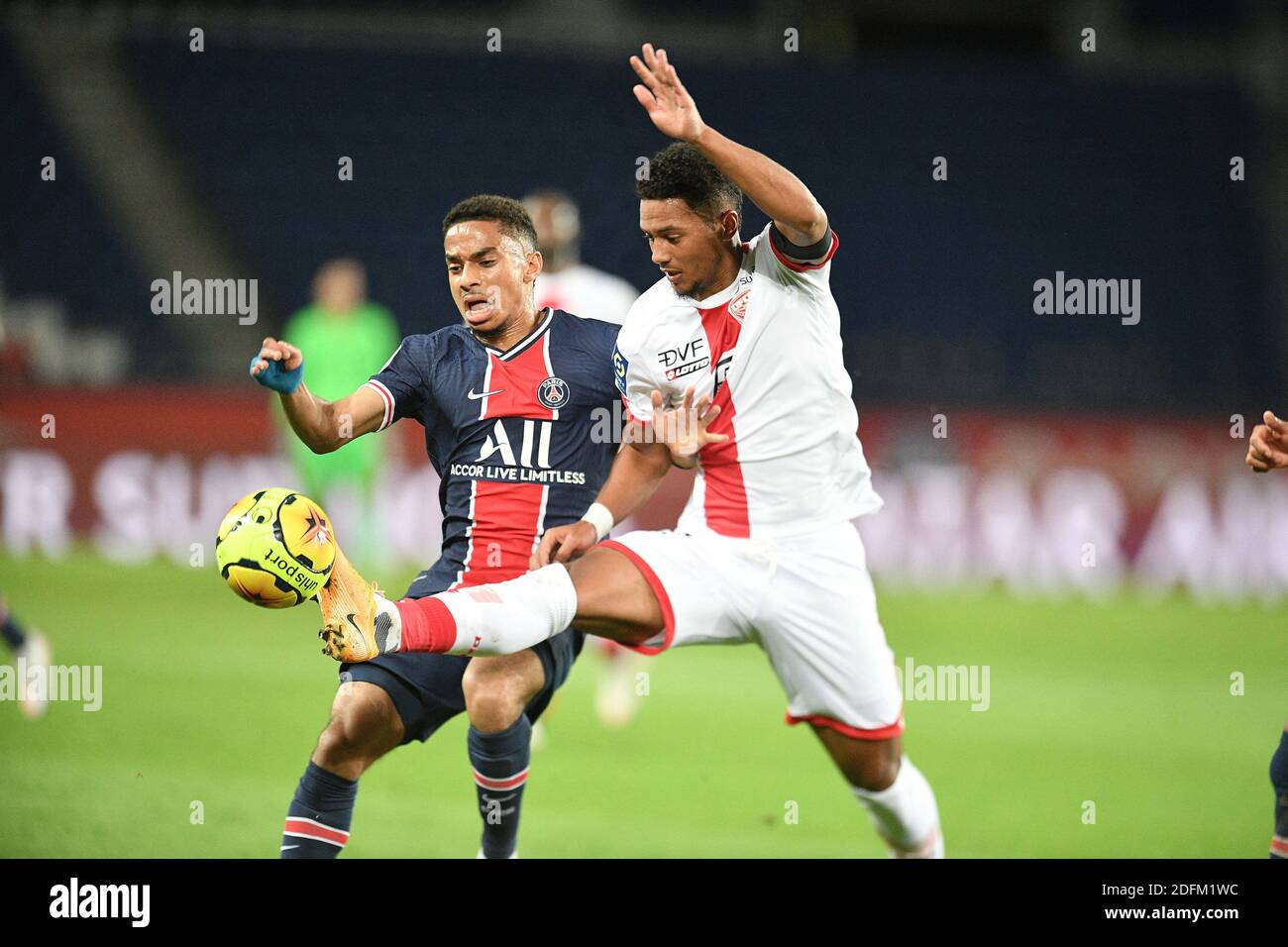 Colin Dagba of Paris Saint Germain during the French Ligue 1 soccer ...