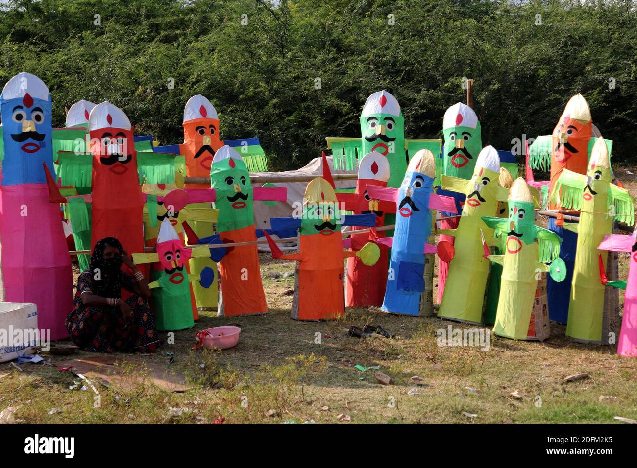 Indian artist prepares an effigy of the demon King Ravana ahead of ...