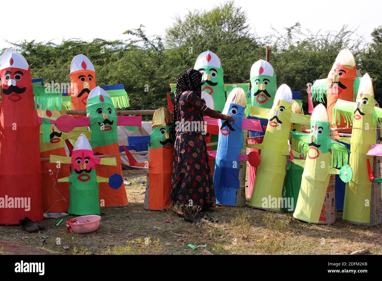 Indian artist prepares an effigy of the demon King Ravana ahead of ...