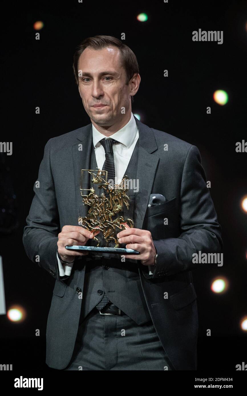 Mathieu Zagrodzki poses during the Sportel Awards Gala held at the Grimaldi Forum on October 27 ...