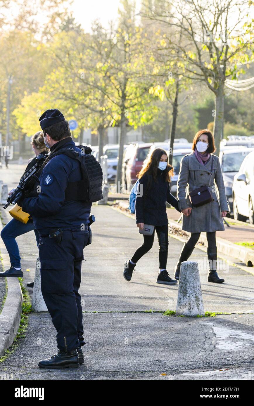 French CRS (Compagnies Republicaines de Securite) police officers stand ...