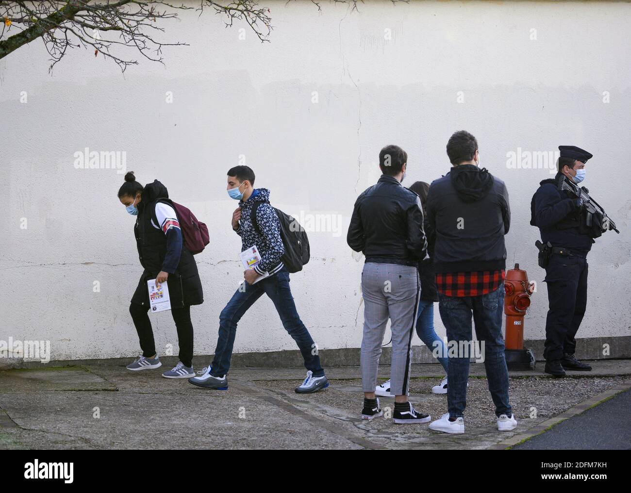 French CRS (Compagnies Republicaines de Securite) police officers stand ...
