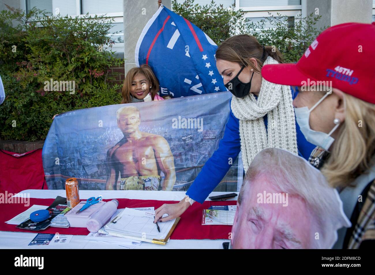 Isabel Stevenson (left) and Ellen Terry Casper (right) join other Trump ...