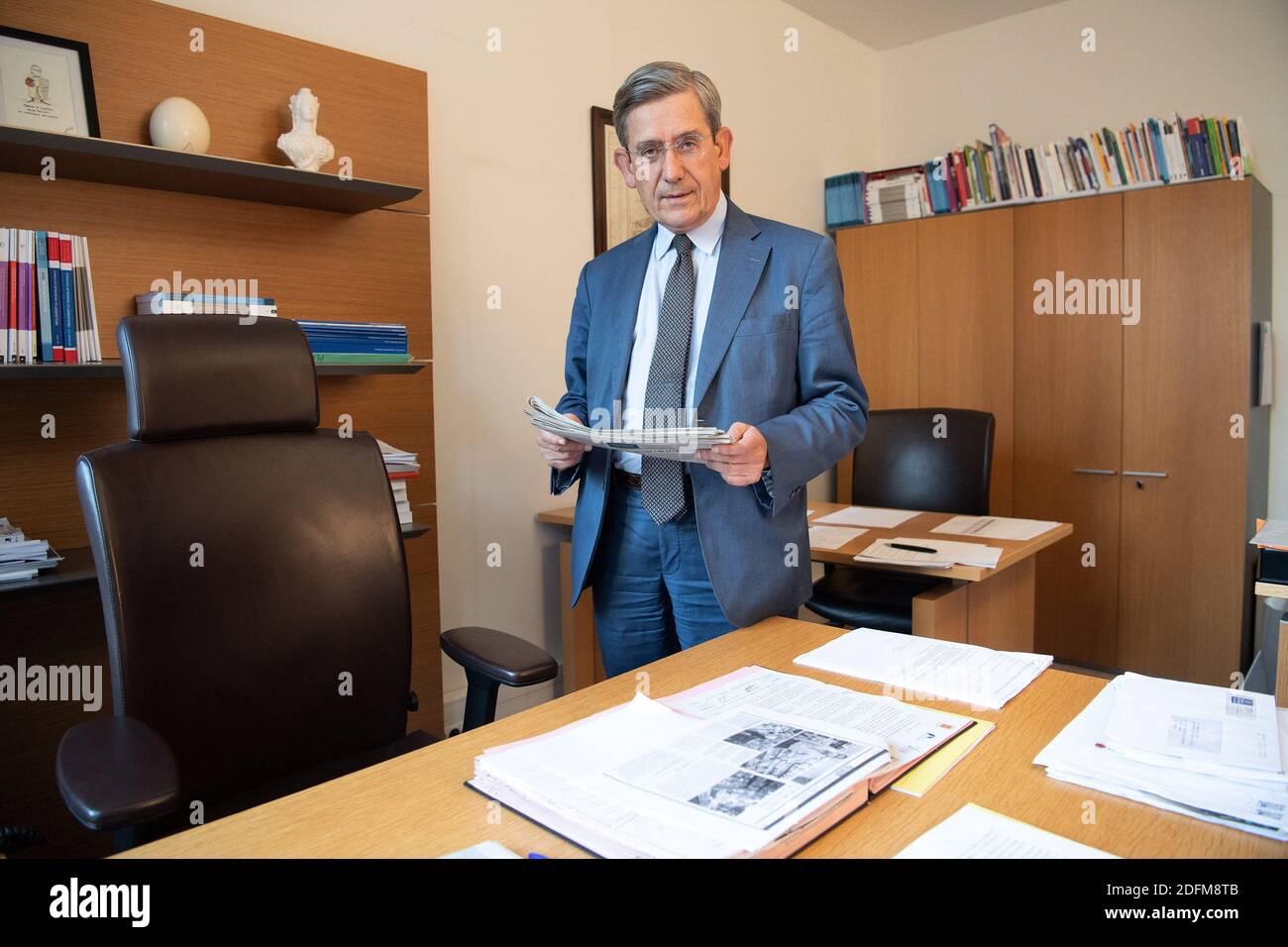 Deputy of the group Les Centristes, Charles de Courson poses in the ...