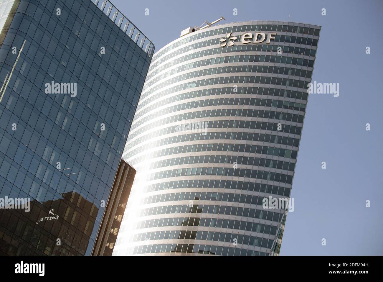 A general view of EDF building in La Defense business district, on ...