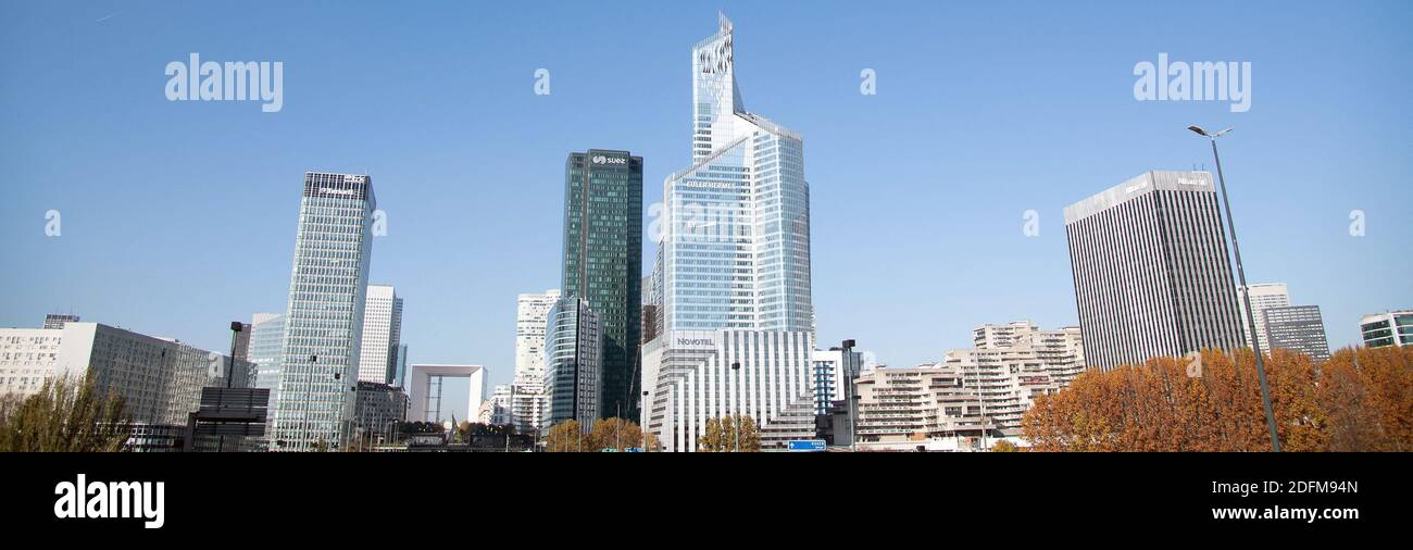 A general view of TARKETT, SUEZ, EULER HERMES and ALLIANZ buildings in ...