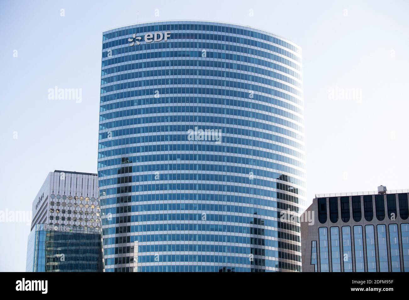 A general view of EDF building in La Defense business district, on ...