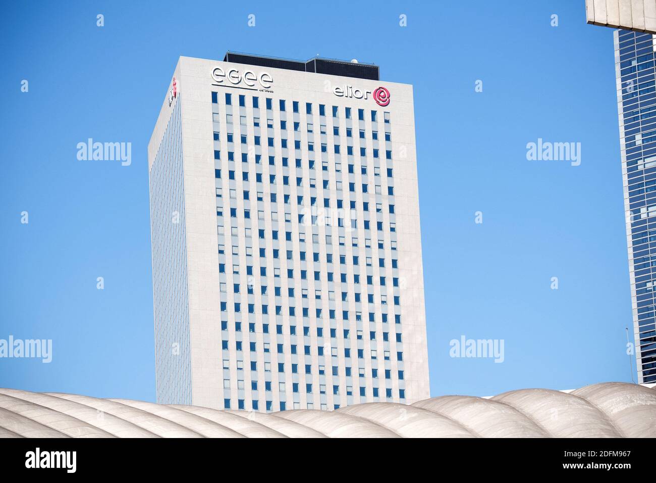 A general view of EGEE and ELIOR building in La Defense business district, on November 04, 2020 ...