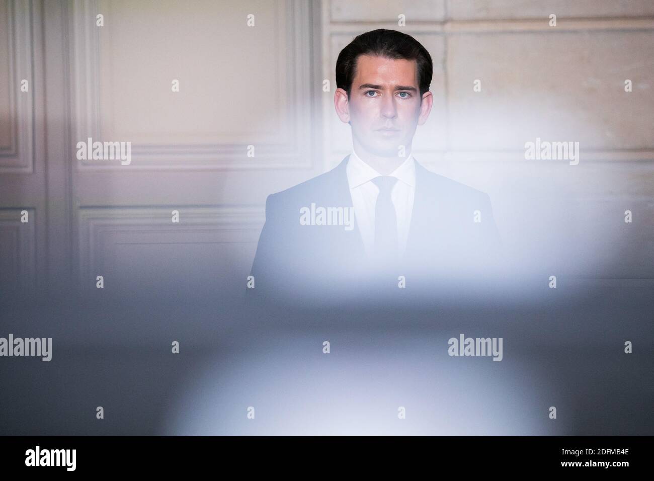 Austrian Chancellor Sebastian Kurz during a visio press conference with ...