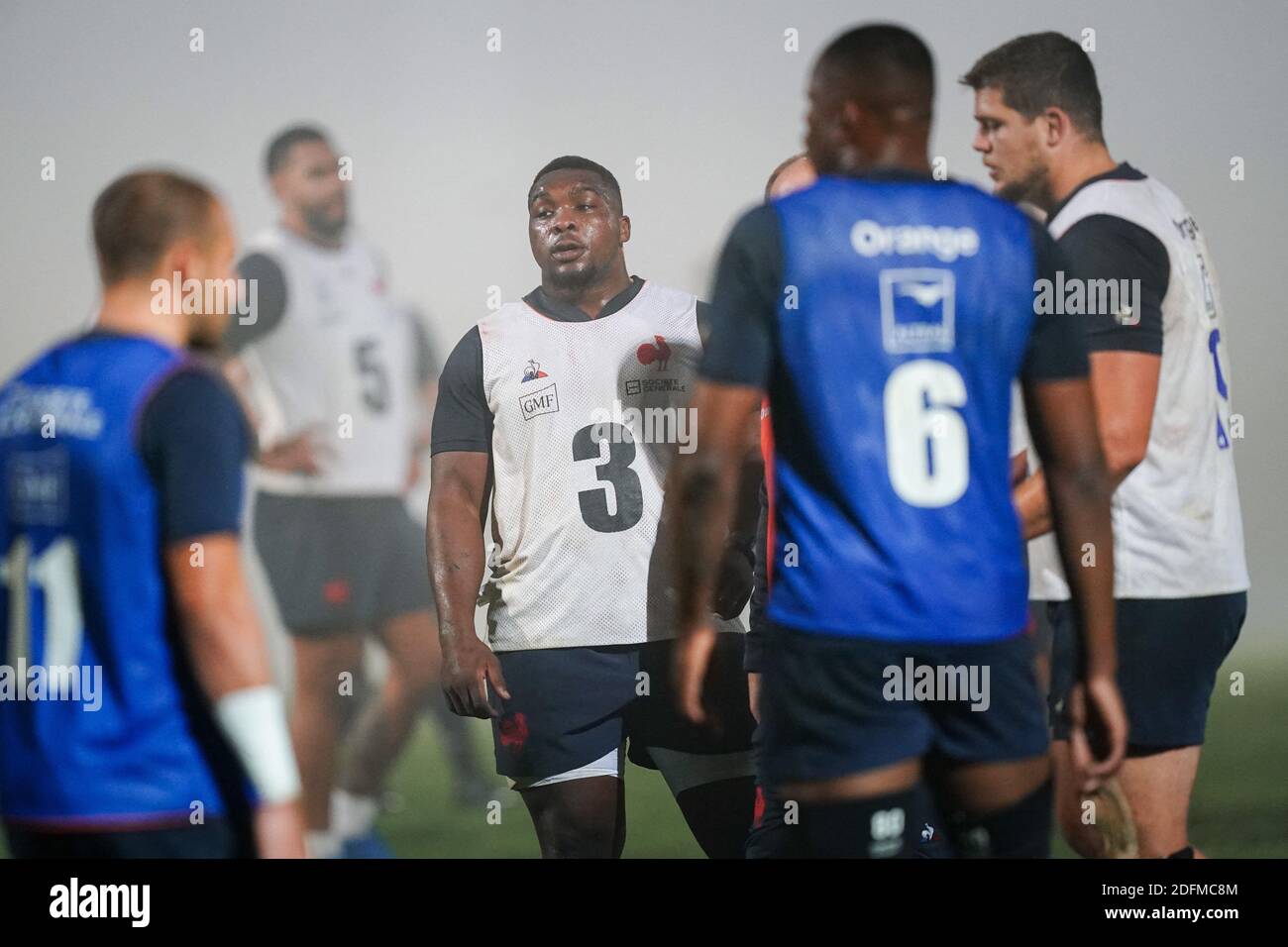 Demba Bamba during the French rugby team training at the CNR, in ...