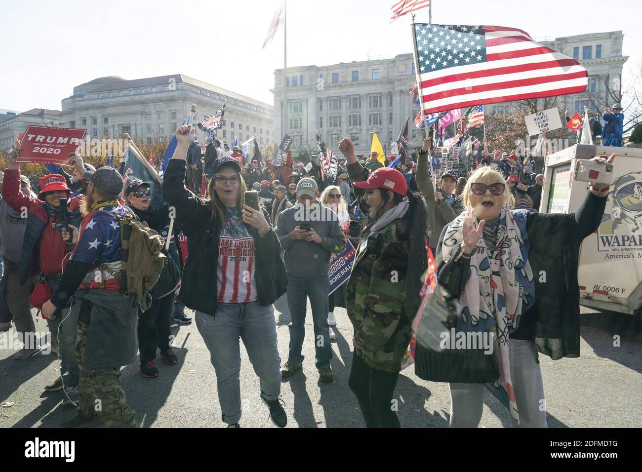 14 November 2020- Washington DC- The motorcade carrying U.S. President ...