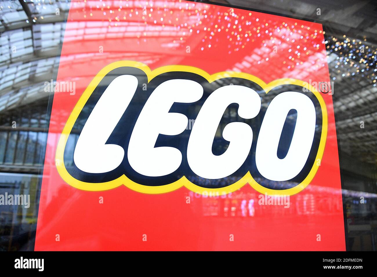 A shop sign of LEGO, on November 14, 2020 in Paris, FRANCE. Photo by ...