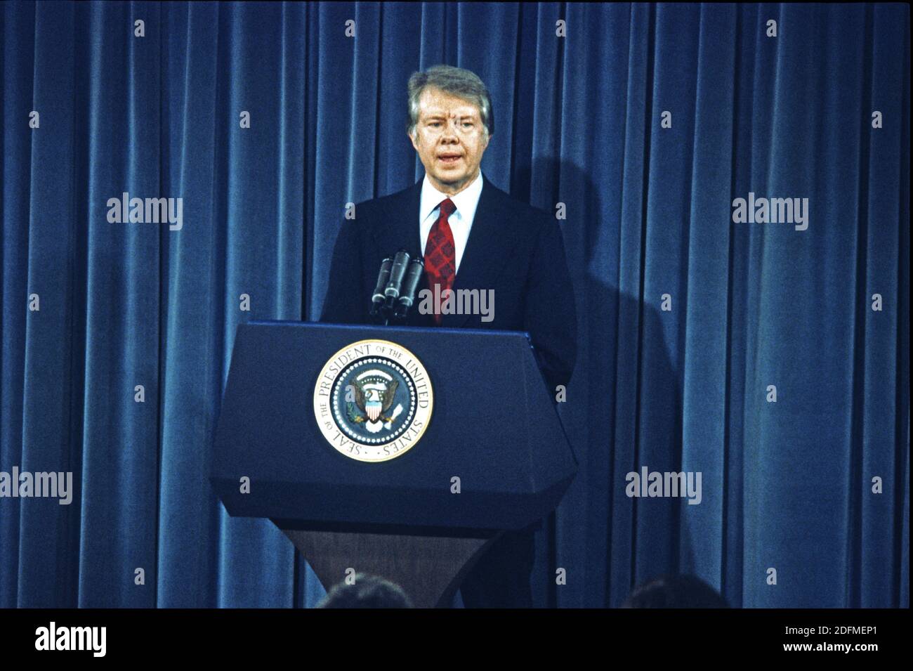 United States President Jimmy Carter conducts his second nationally ...