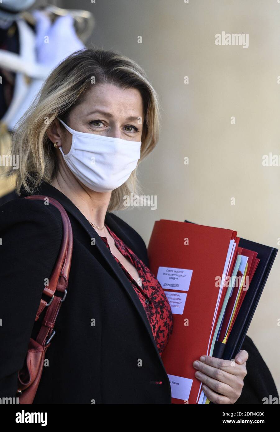 Barbara Pompili at Elysee Palace on November 18, 2020, for the weekly ...