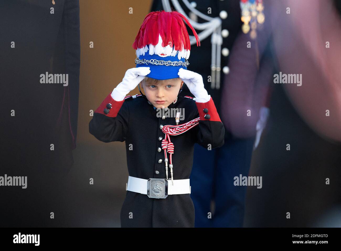 Crown Prince Jacques of Monaco attends a medal ceremony at the Monaco ...