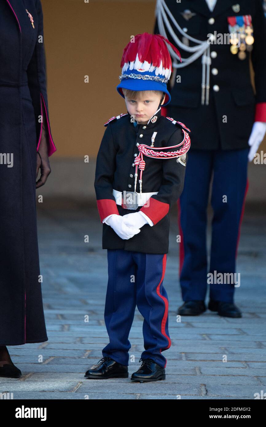 Crown Prince Jacques of Monaco attends a medal ceremony at the Monaco ...