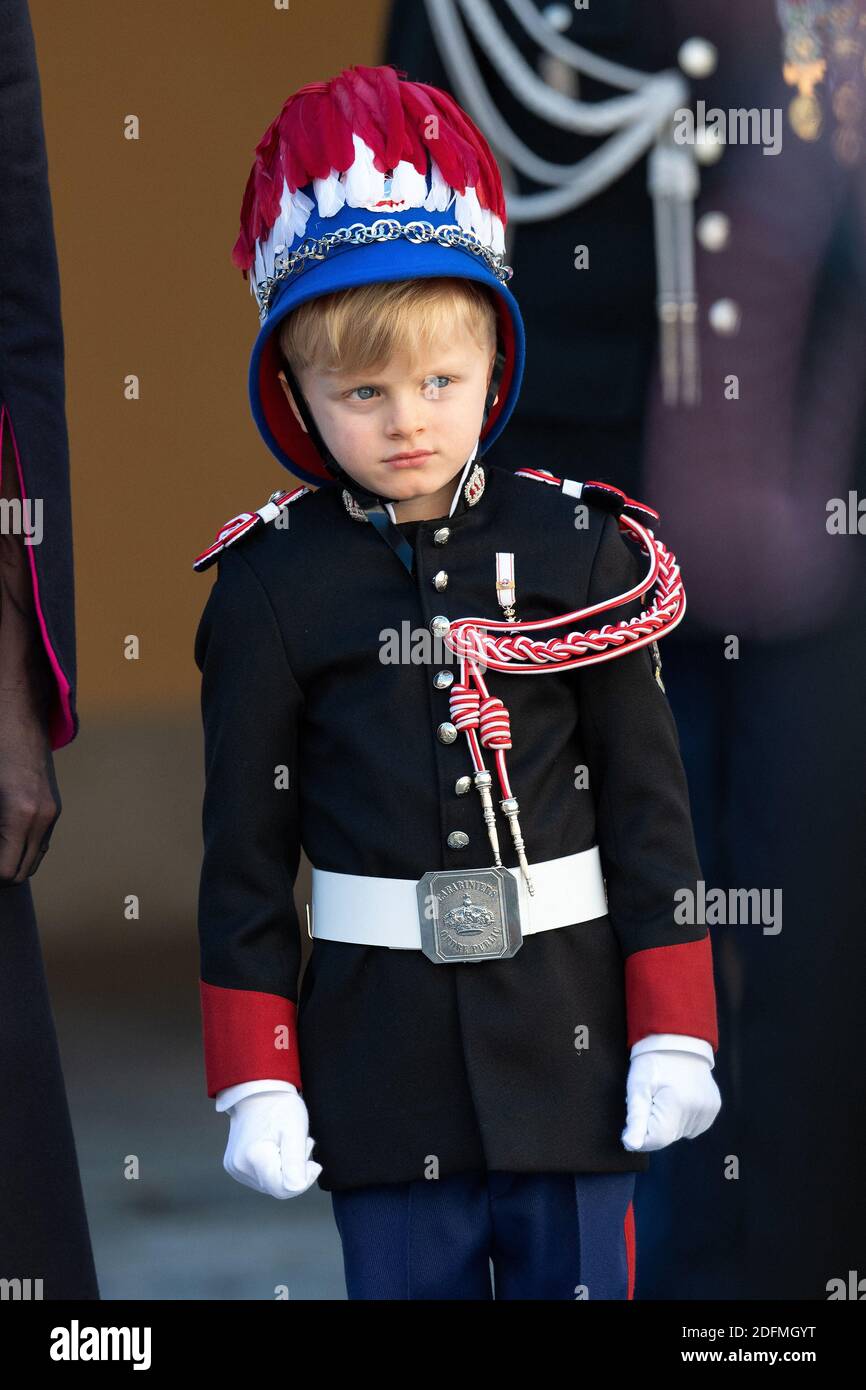 Crown Prince Jacques of Monaco attends a medal ceremony at the Monaco ...
