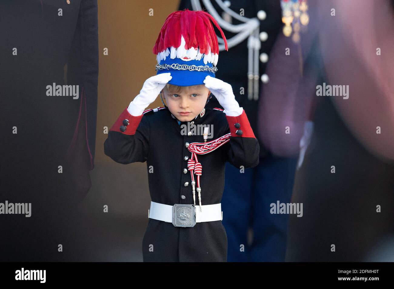 Crown Prince Jacques of Monaco attends a medal ceremony at the Monaco ...