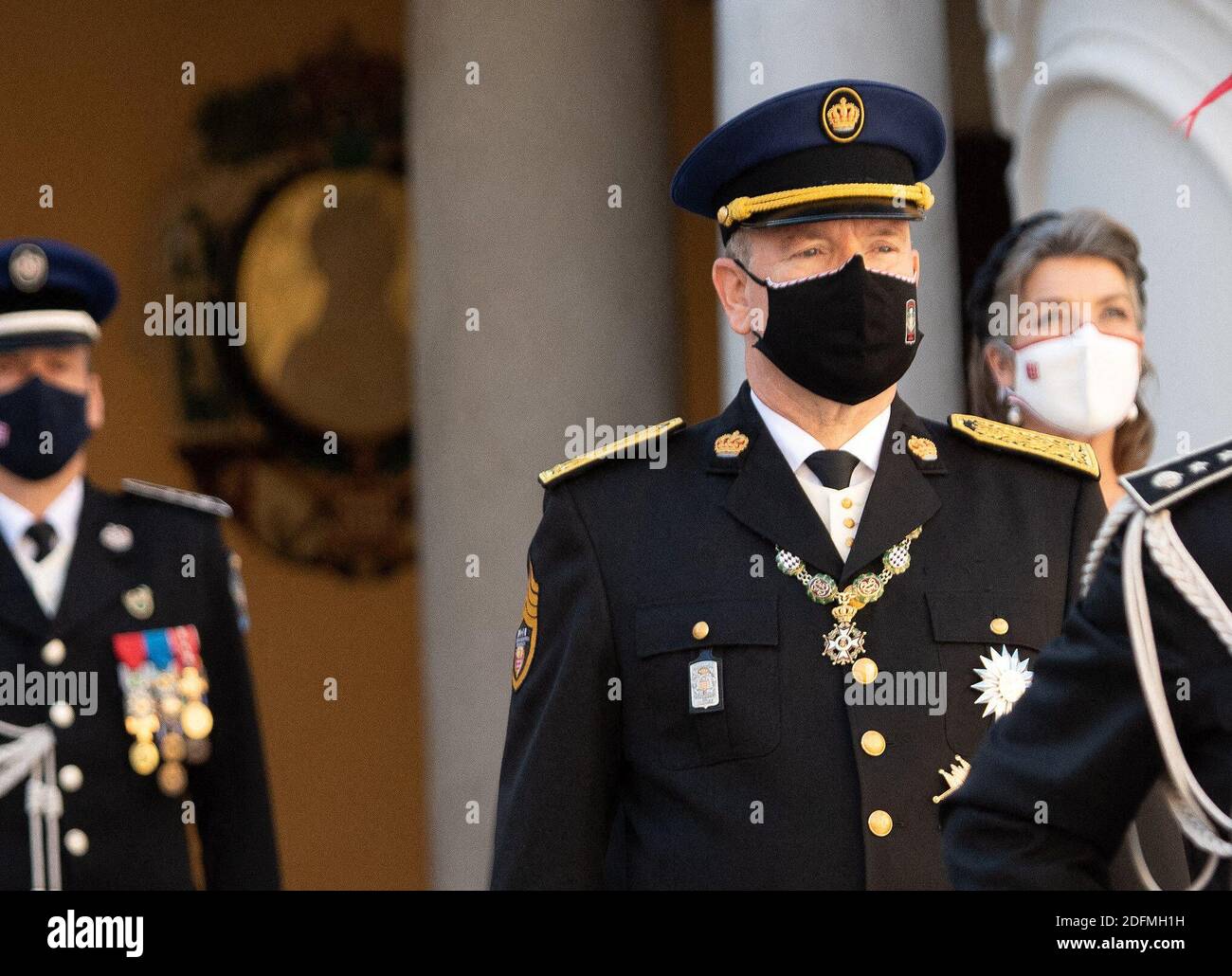 Prince Albert II of Monaco and Crown Prince Jacques of Monaco attend a ...