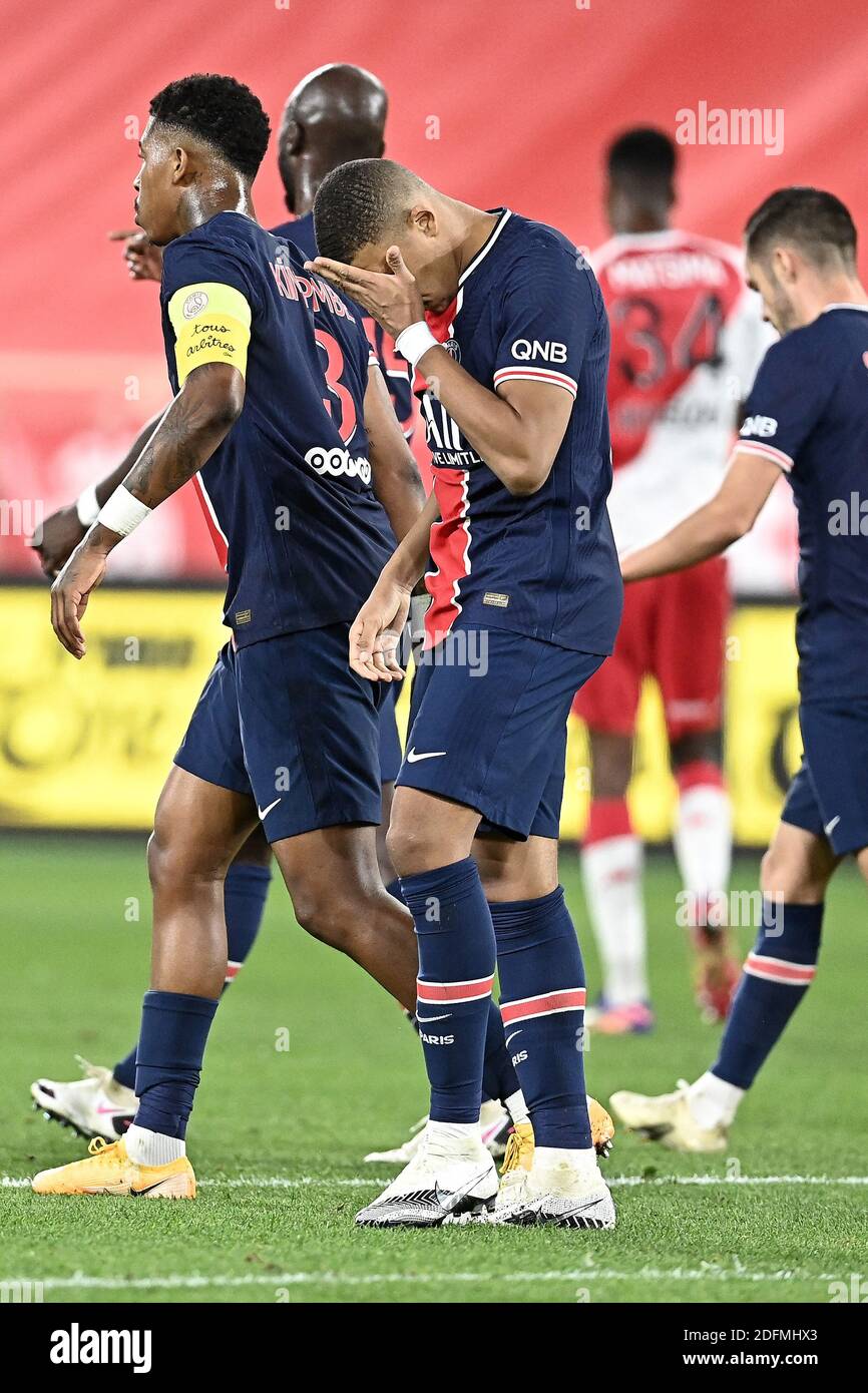 Kylian MBappe of Paris Saint Germain celebrates his goal during the ...
