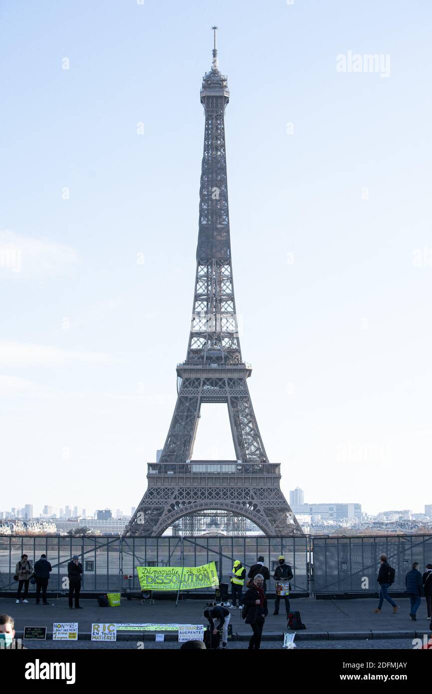 The human rights square (Parvis des droits de l'Homme) is closed by ...