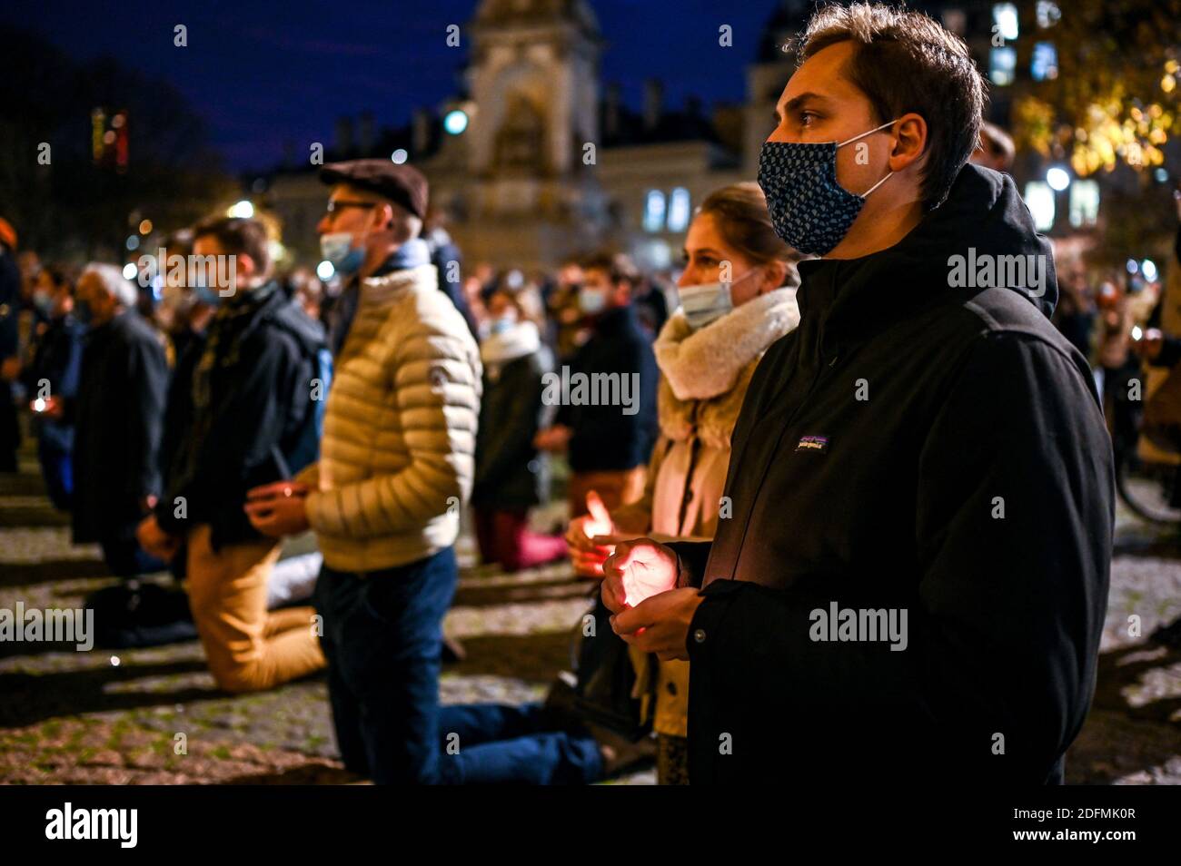 Catholic Mass in the street organised by ‘Pour la Messe’ to protest the ...