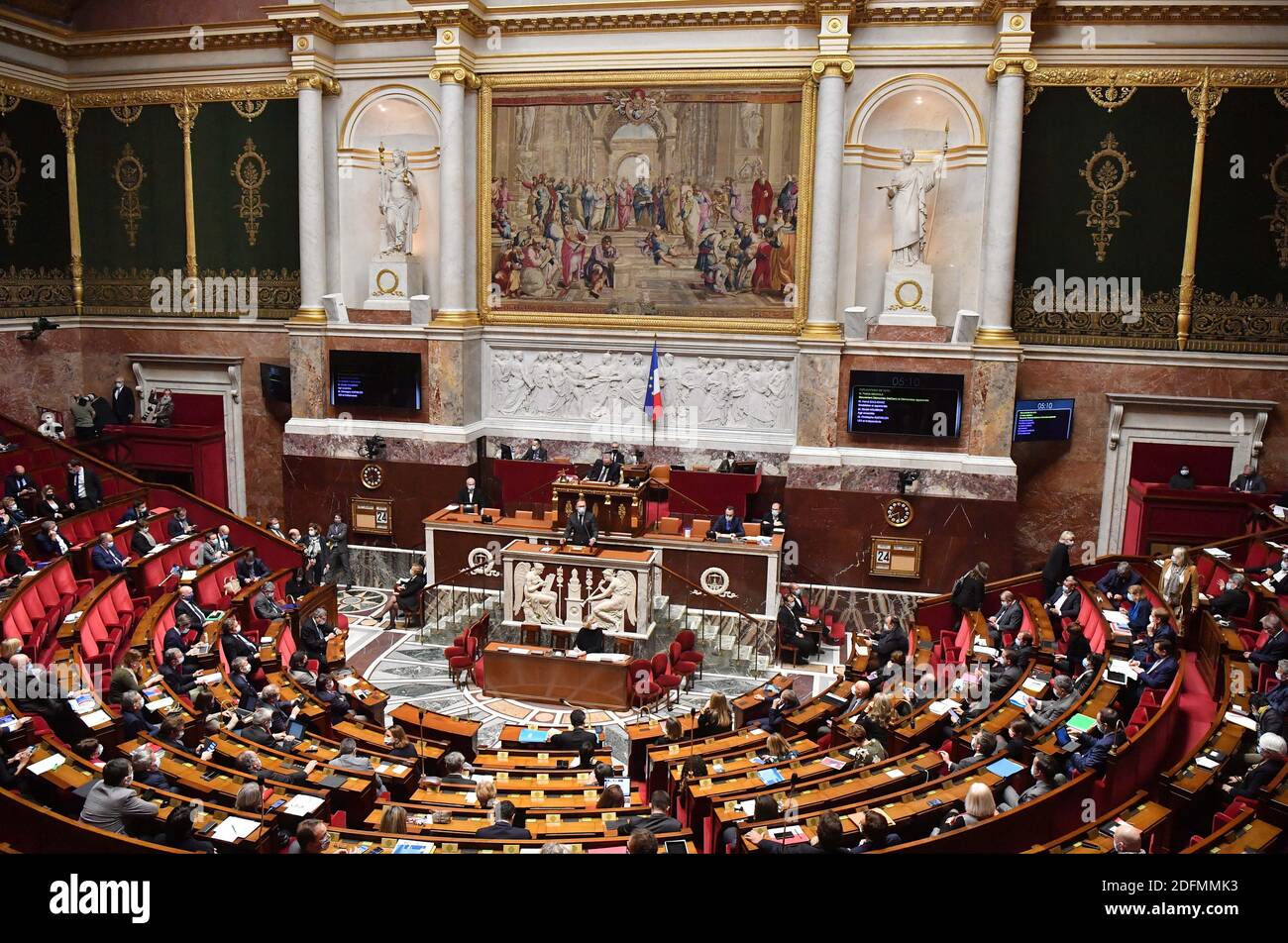 An inside view of the Palais Bourbon, home of the French National ...