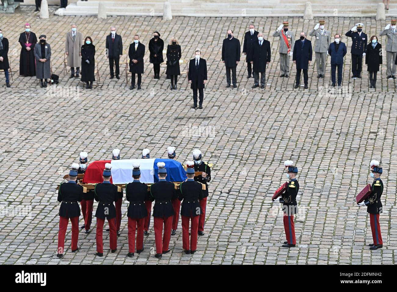 Cadets of the Special Military School of Saint-Cyr carry the French ...