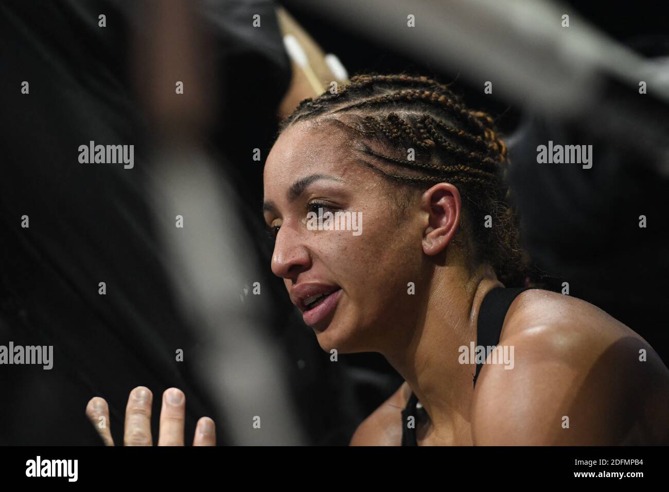 French boxer Estelle Yoka Mossely during her fight against French boxer ...