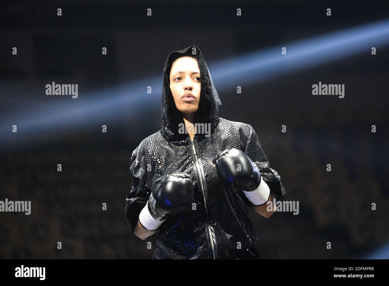 French boxer Estelle Yoka Mossely during her fight against French boxer ...