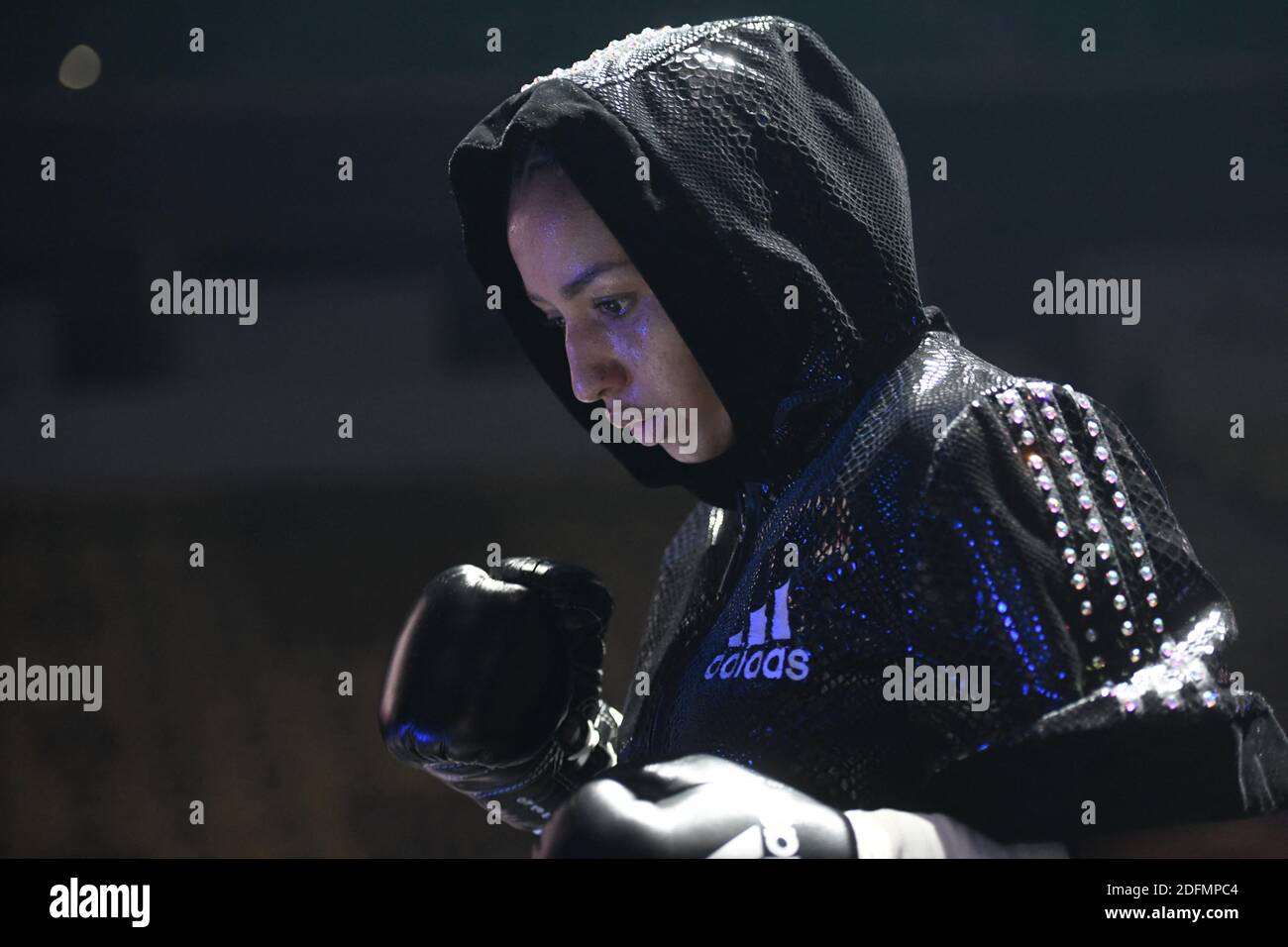 French boxer Estelle Yoka Mossely during her fight against French boxer ...