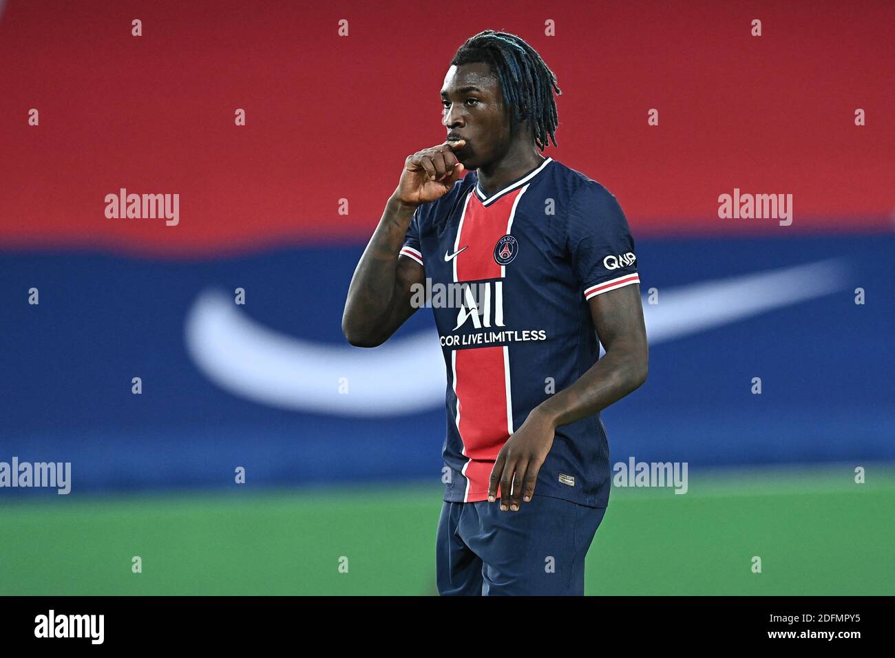 Moise Kean of Paris Saint Germain ( PSG ) celebrates his first goal ...