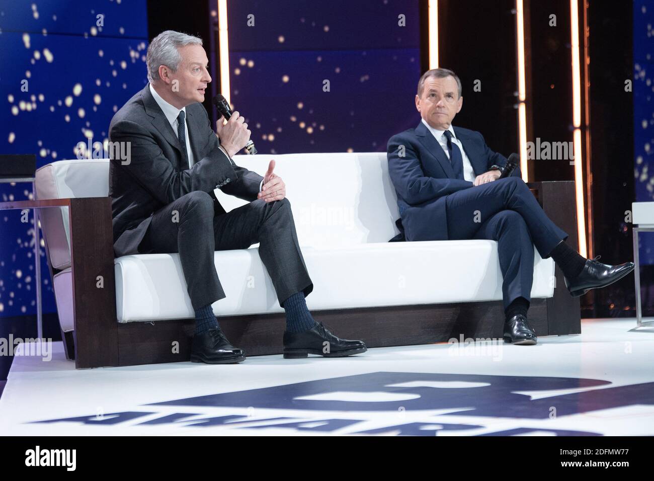 Economy Minister, Bruno Le Maire and Alain Weill, Chairman and CEO of ...