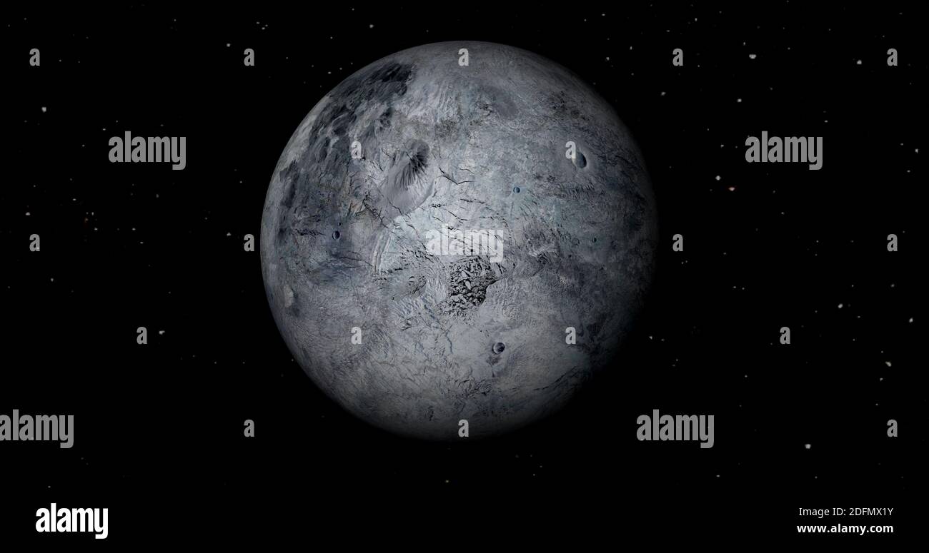 fictional planet eris. photo realistic 3d planet Stock Photo - Alamy