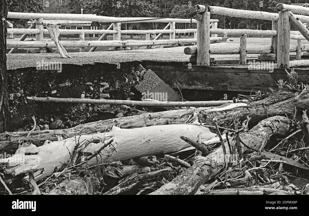 Flooding during June 1975 caused extensive water damage to the Waterton ...