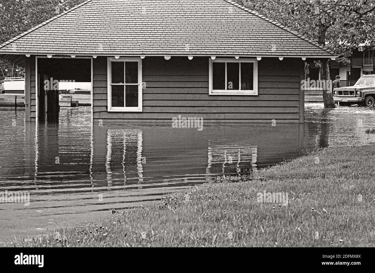 Flooding during June 1975 caused extensive water damage to the Waterton ...