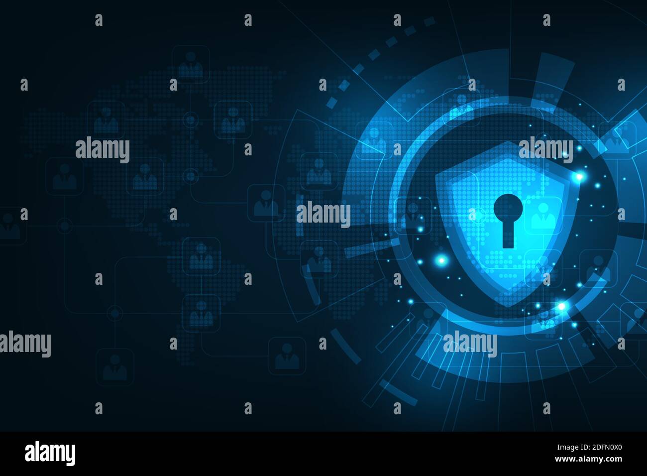 Vector technology background in the concept of security systems Stock ...