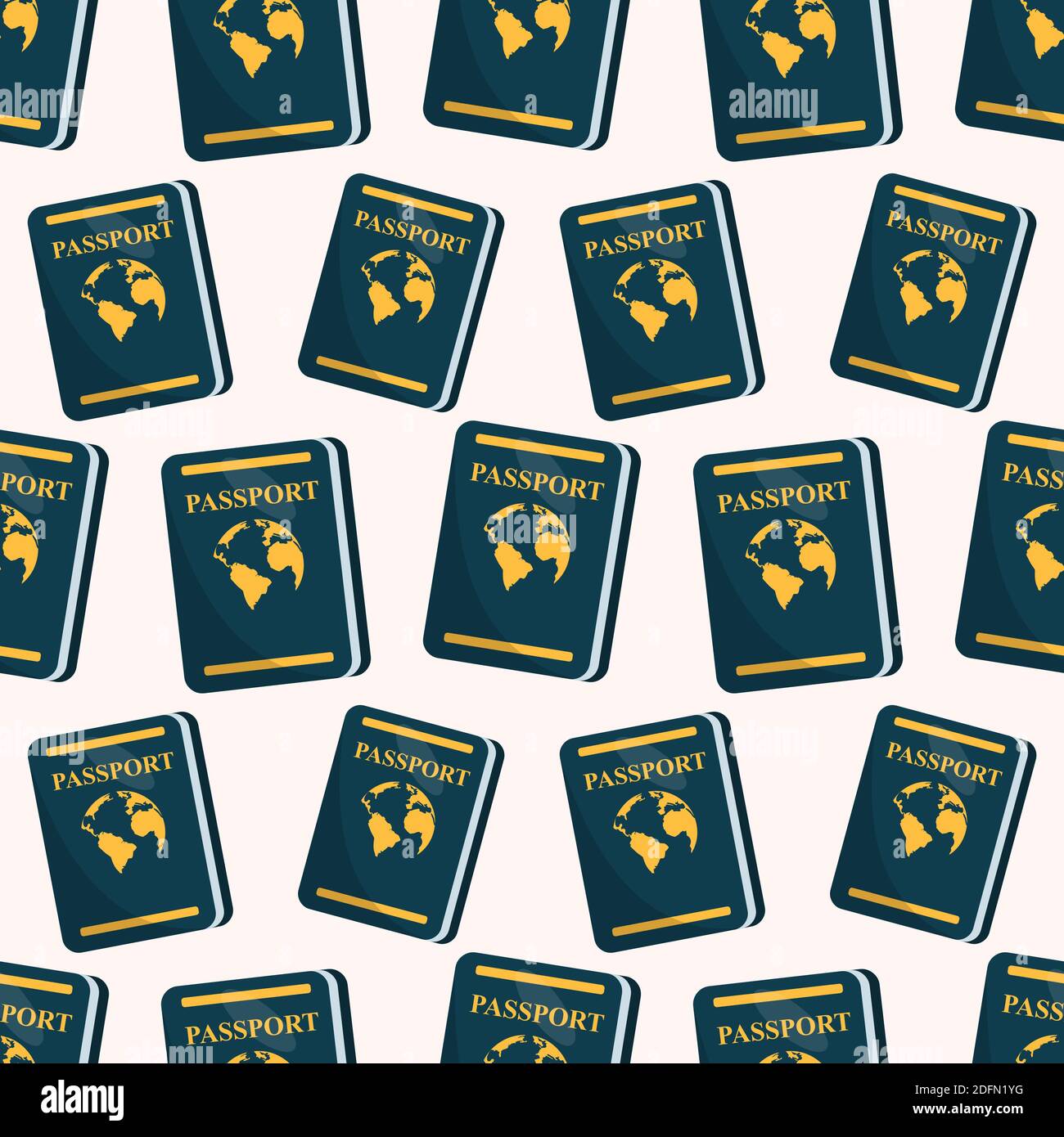 passport document seamless pattern vector illustration Stock Vector ...