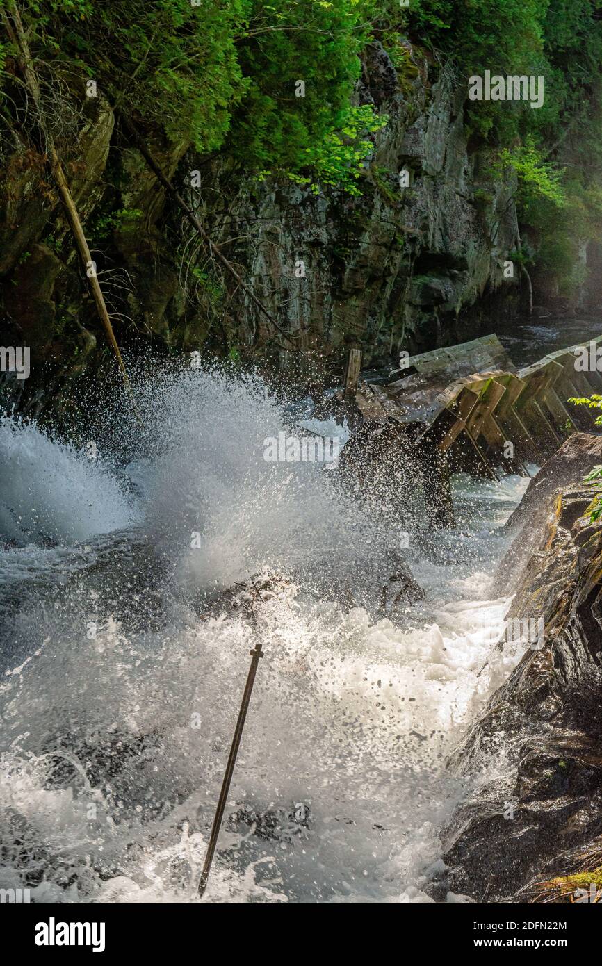 Hawk Lake Log Chute Algonquin Highlands Haliburton County Ontario ...