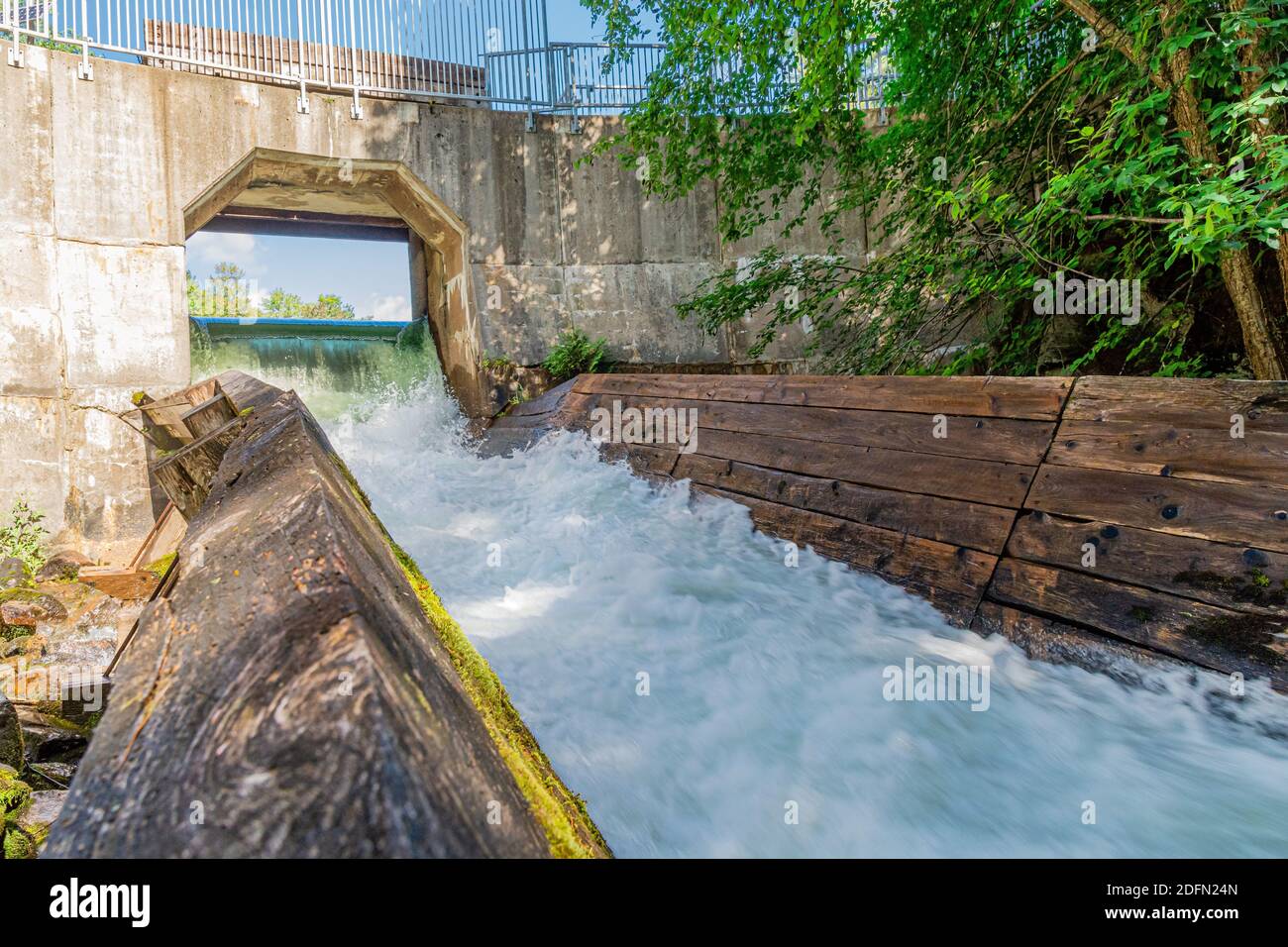Hawk Lake Log Chute Algonquin Highlands Haliburton County Ontario ...
