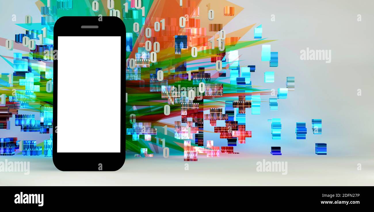 Cool New App Digital Advertisement Handphone Display Stock Photo - Alamy