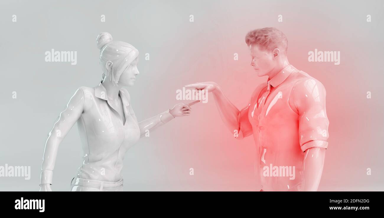 Stressed Man Breaking Down Unhappy at Woman Stock Photo - Alamy