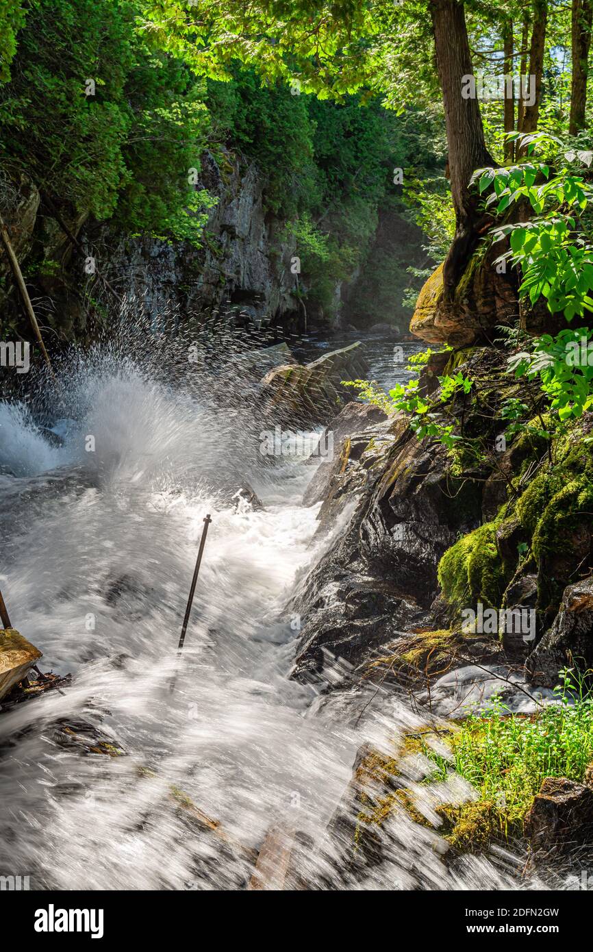 Hawk Lake Log Chute Algonquin Highlands Haliburton County Ontario ...