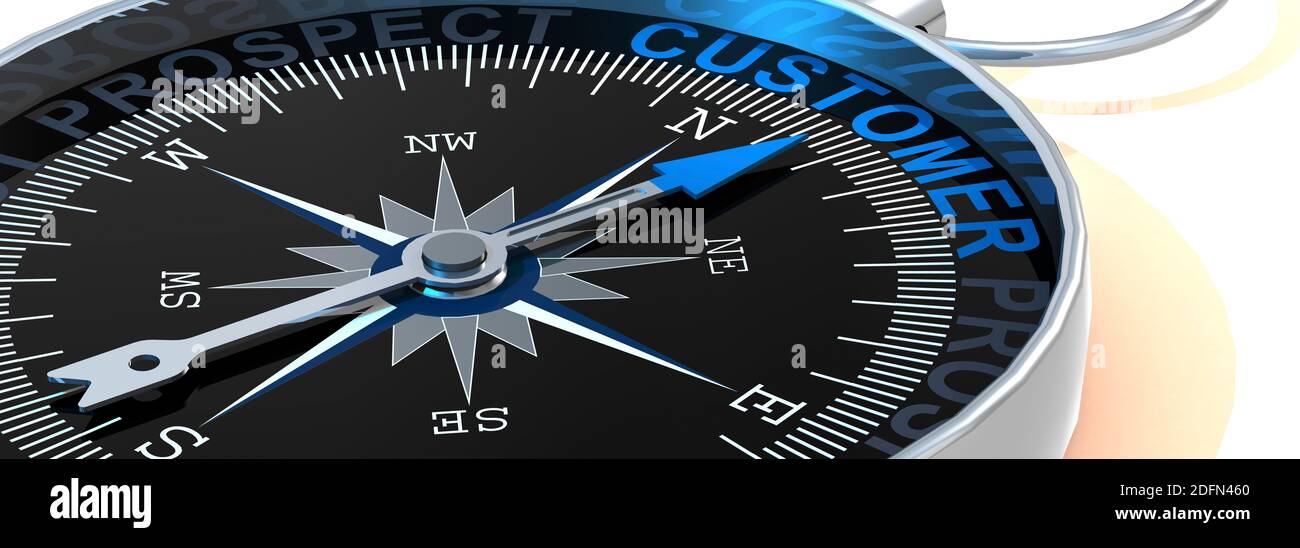 Customer compass concept 3d business hi-res stock photography and ...