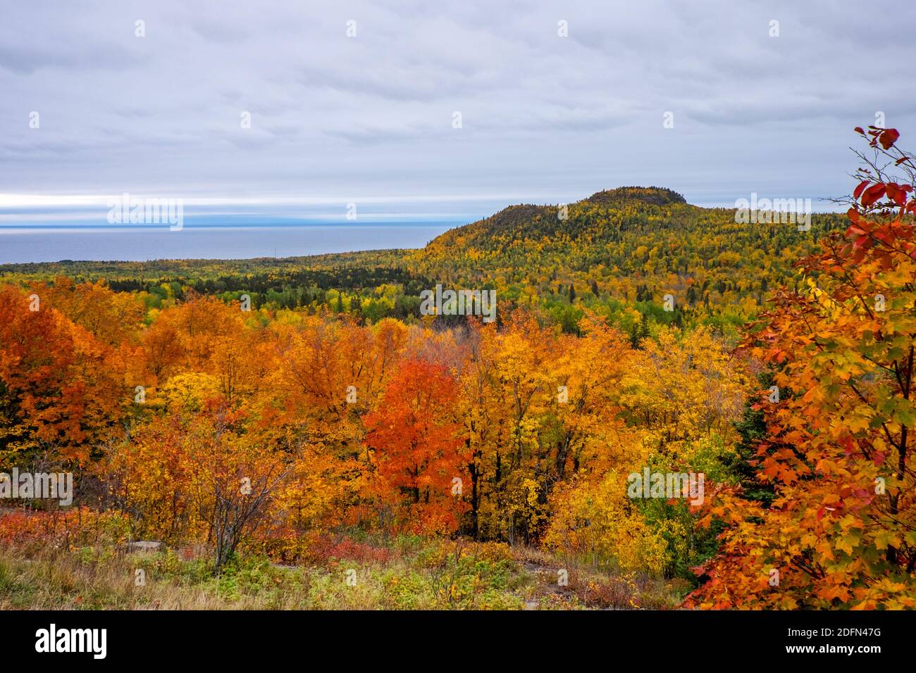Fall colors from Britton Peak in northern Minnesota, USA Stock Photo ...